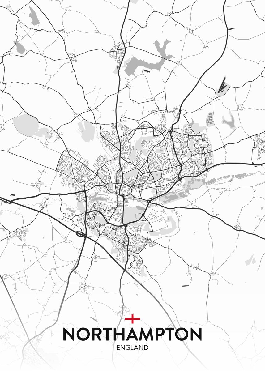 'Northampton UK' Poster by IMR Designs | Displate