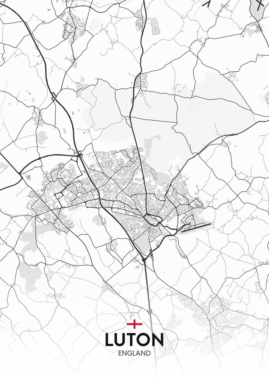 'Luton UK' Poster, picture, metal print, paint by IMR Designs | Displate