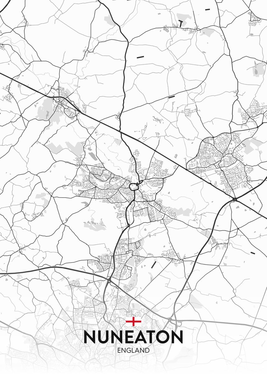 'Nuneaton UK' Poster by IMR Designs | Displate