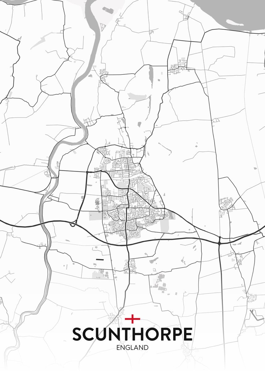 'Scunthorpe UK' Poster, picture, metal print, paint by IMR Designs ...