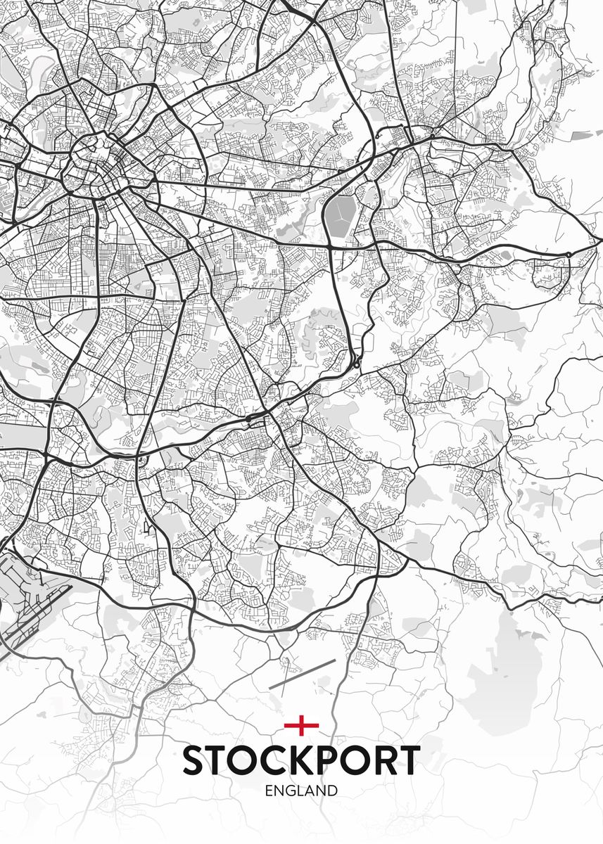 'Stockport UK' Poster, picture, metal print, paint by IMR Designs ...