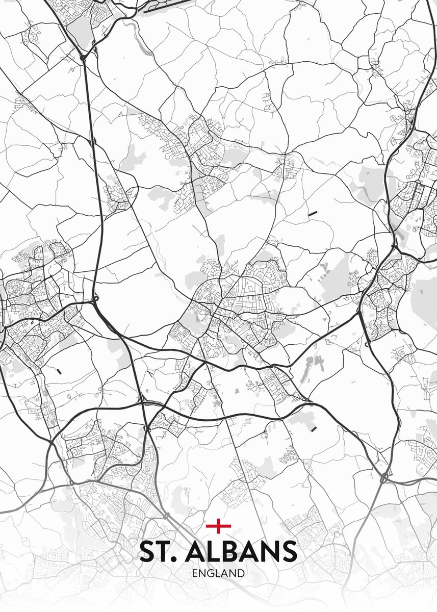 'St Albans UK' Poster, picture, metal print, paint by IMR Designs ...