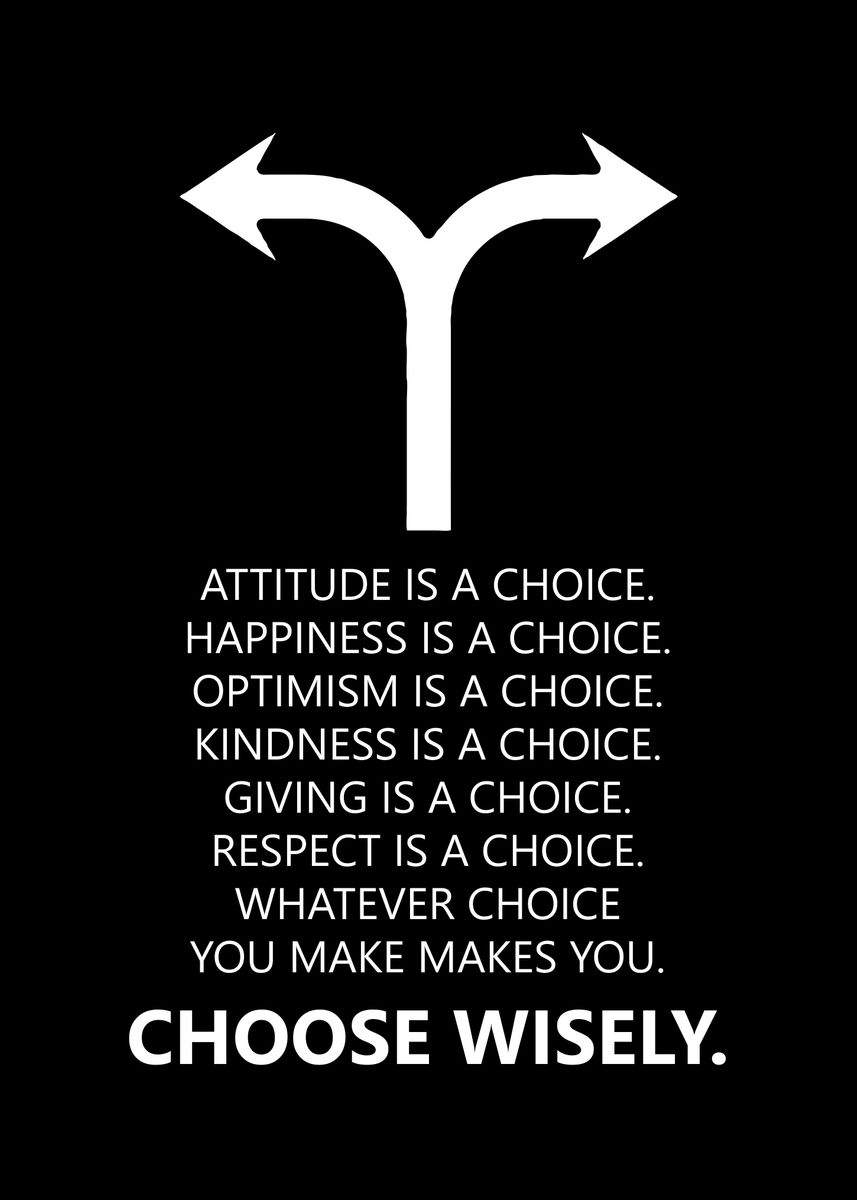 'Choose Wisely' Poster by ABConcepts | Displate