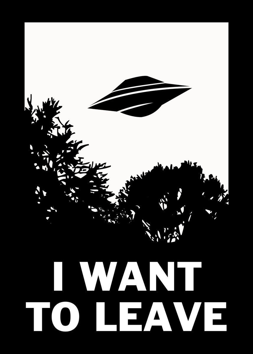 'I Want To Leave' Poster, picture, metal print, paint by Yipptee | Displate