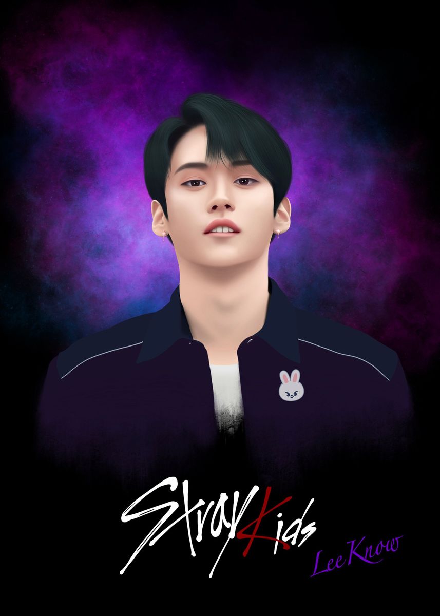 'Stray Kids Member Lee Know' Poster, picture, metal print, paint by IW ...