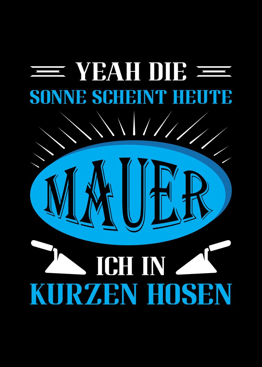 'German Mason' Poster, picture, metal print, paint by Sebastian Wünsche ...