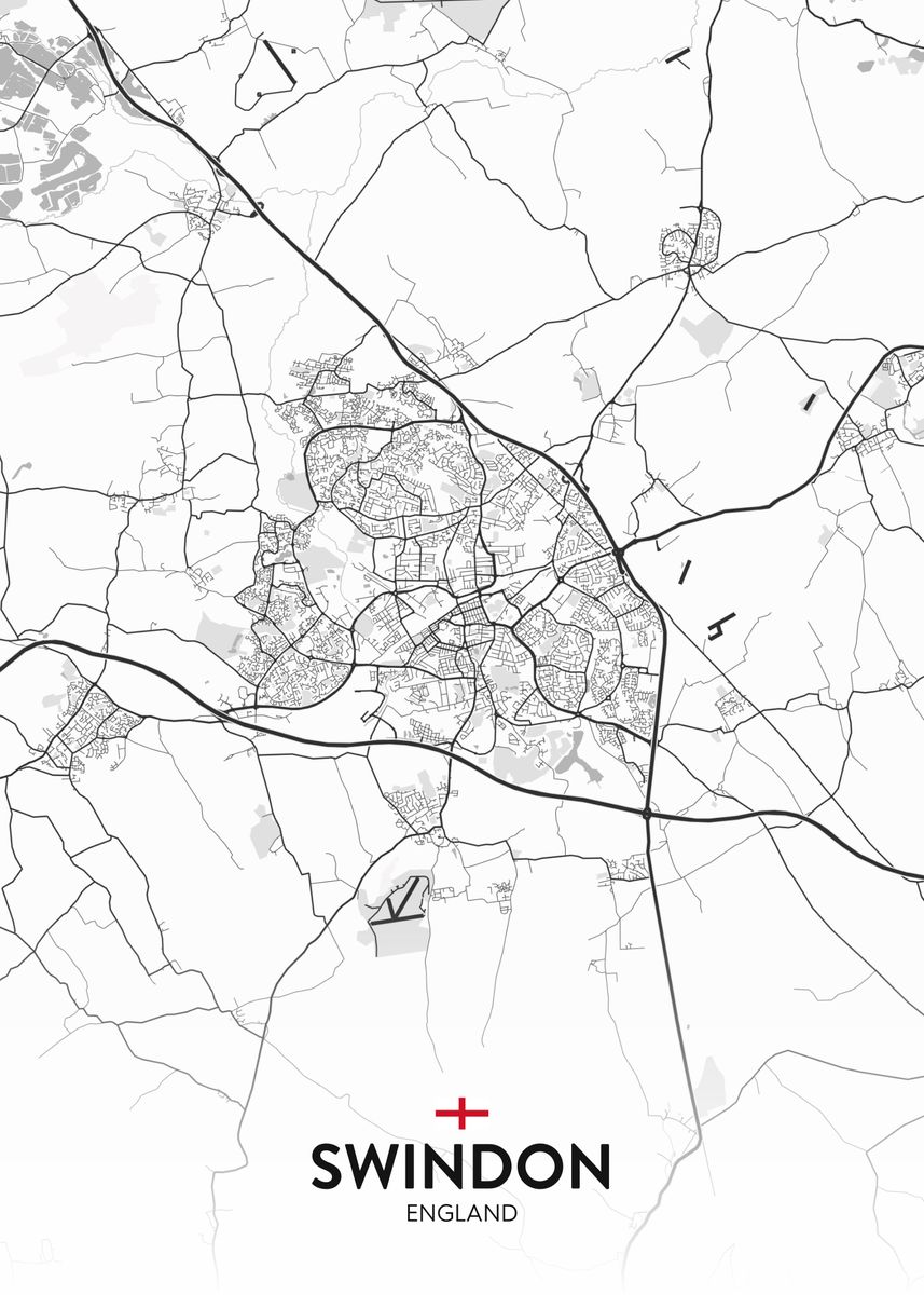 'Swindon UK' Poster by IMR Designs | Displate