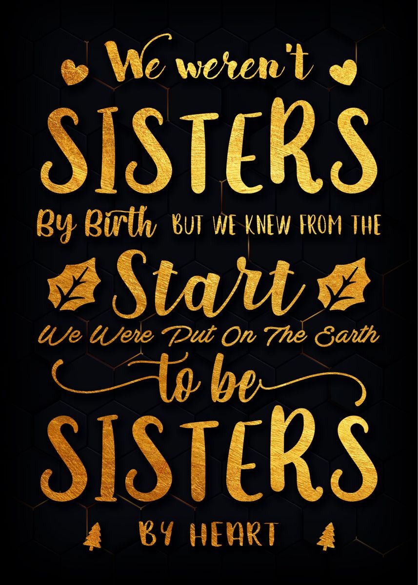 'Sisters' Poster, picture, metal print, paint by Denis Siggers | Displate