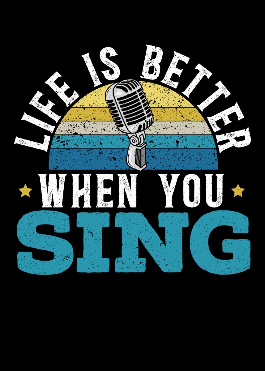 'Singing' Poster, picture, metal print, paint by NAO | Displate