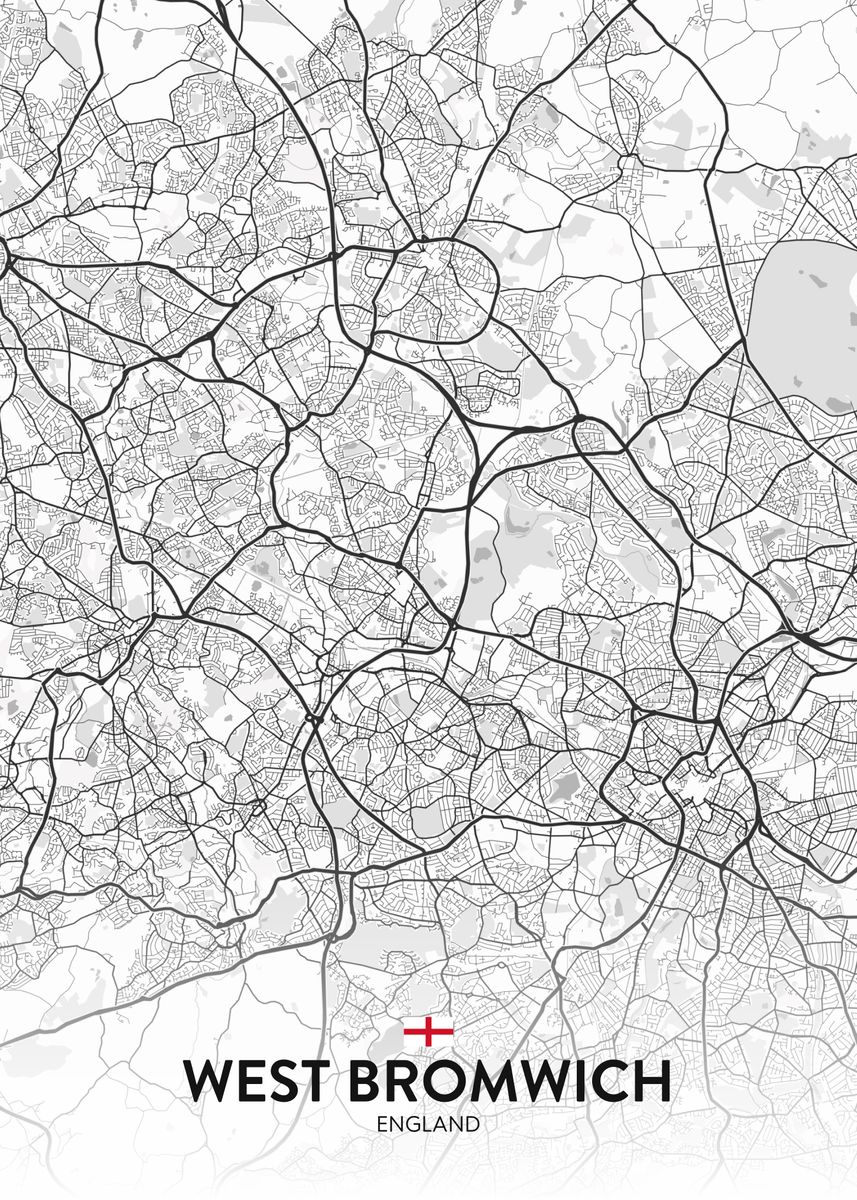 'West Bromwich UK' Poster, picture, metal print, paint by IMR Designs ...