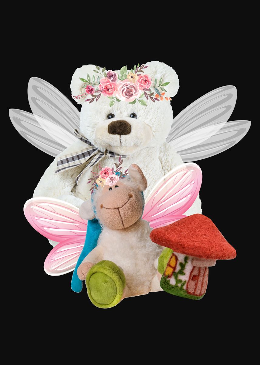'Fairycore Fairy Animals' Poster, picture, metal print, paint by ...