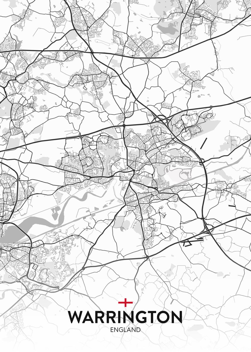 'Warrington UK' Poster, picture, metal print, paint by IMR Designs ...