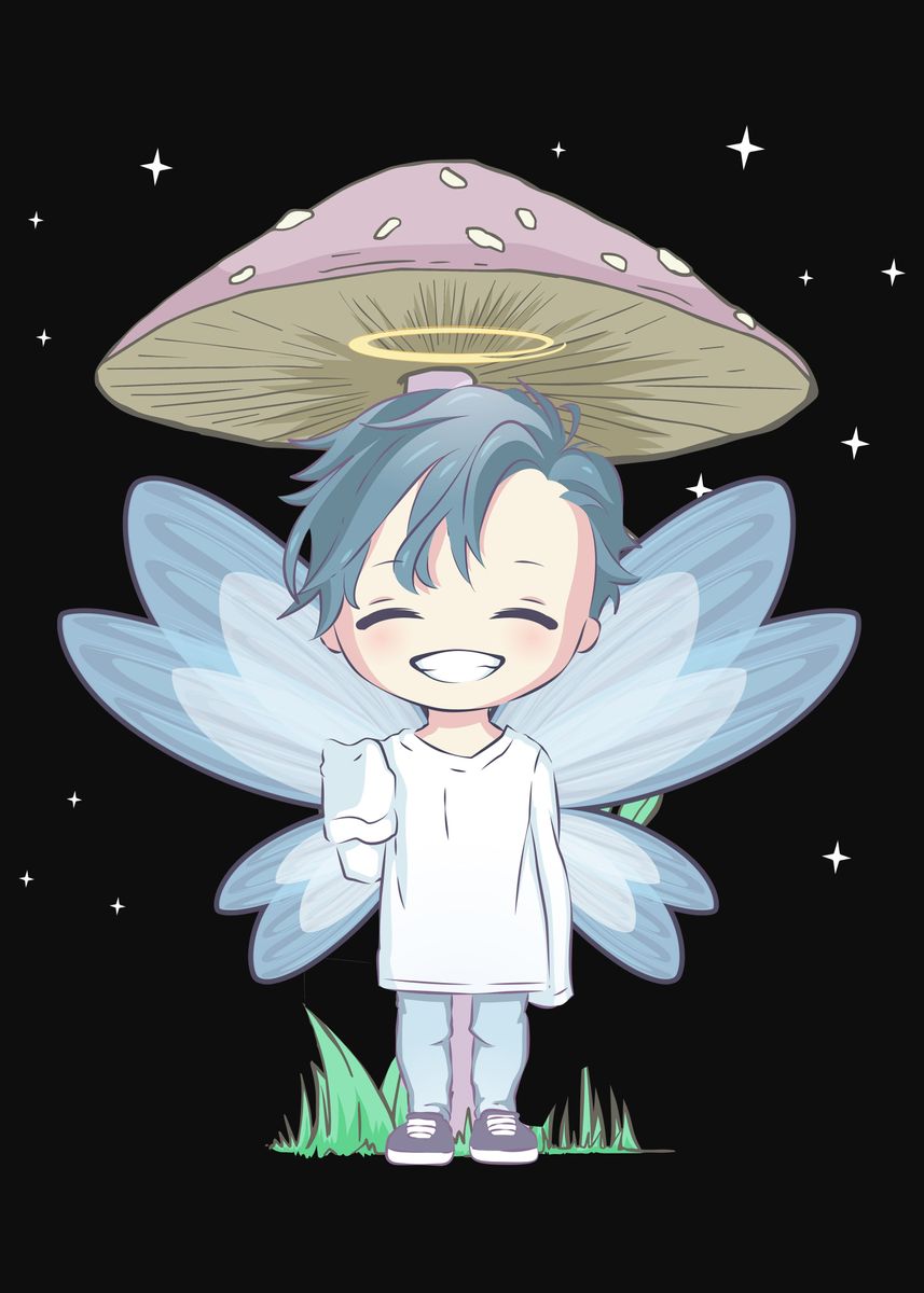 'Fairycore Fairy Anime Boy' Poster by AestheticAlex | Displate