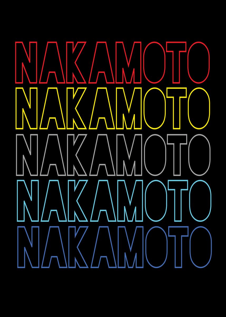 'Nakamoto Nakamoto' Poster, picture, metal print, paint by ZS C O M M E ...