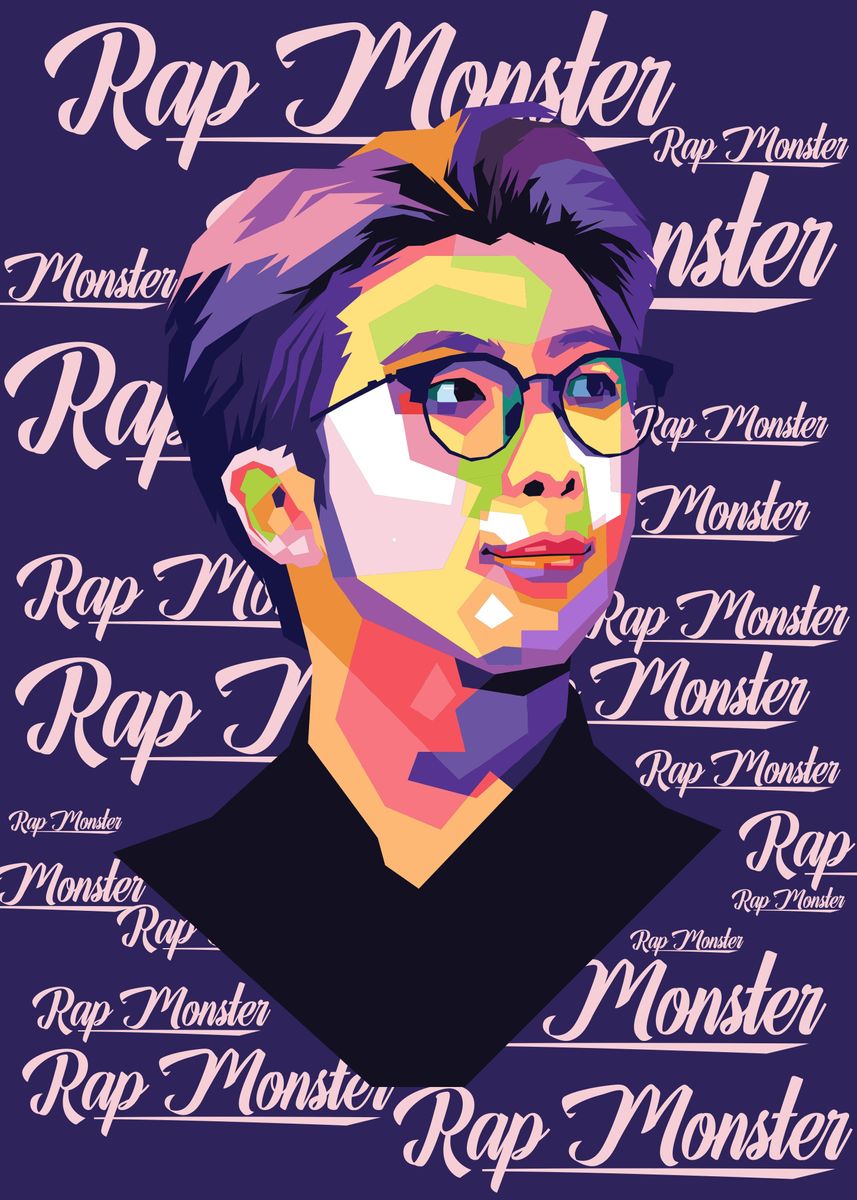 'BTS RM rap monster' Poster by kristian wijanarko | Displate