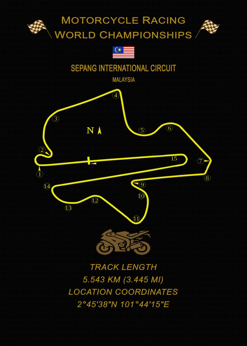 'Sepang International' Poster, picture, metal print, paint by ...