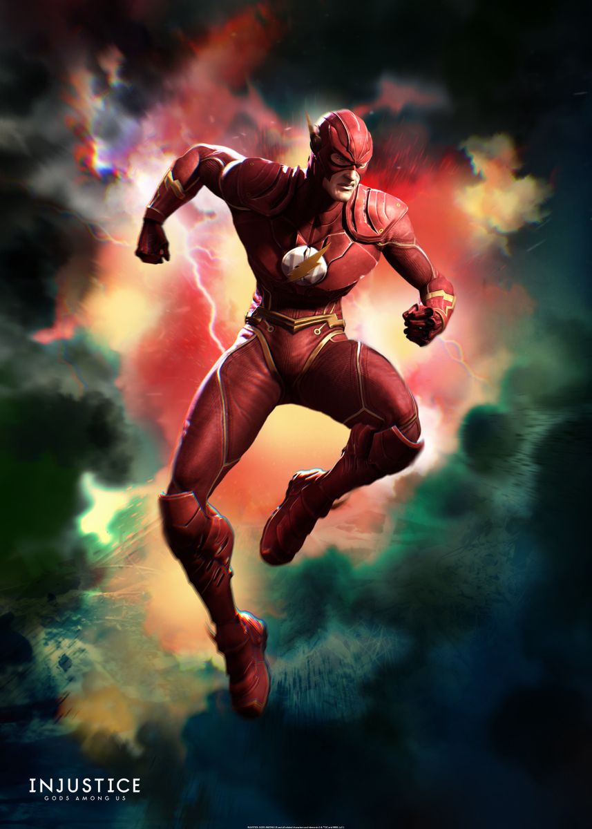 'Flash' Poster, picture, metal print, paint by DC Comics | Displate