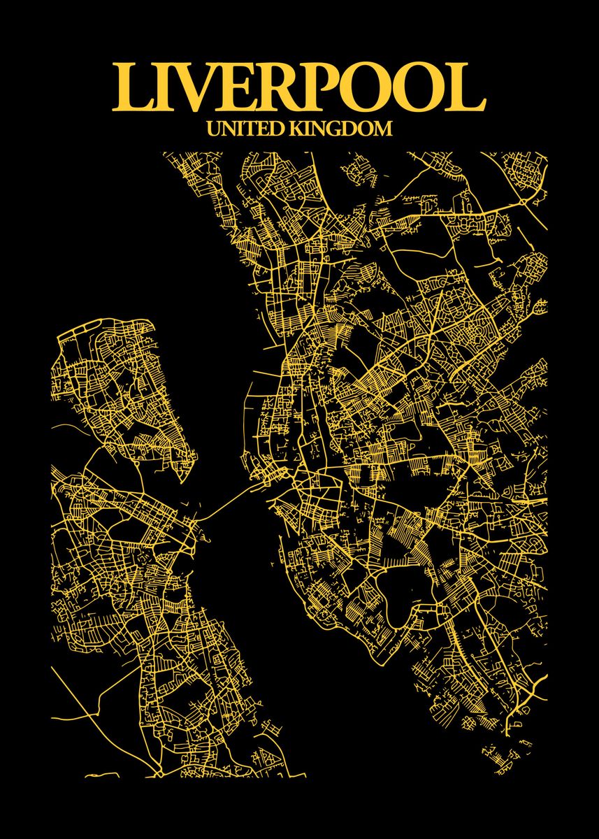 'Liverpool City Wall Art' Poster by Decoratier Qwerdenker | Displate