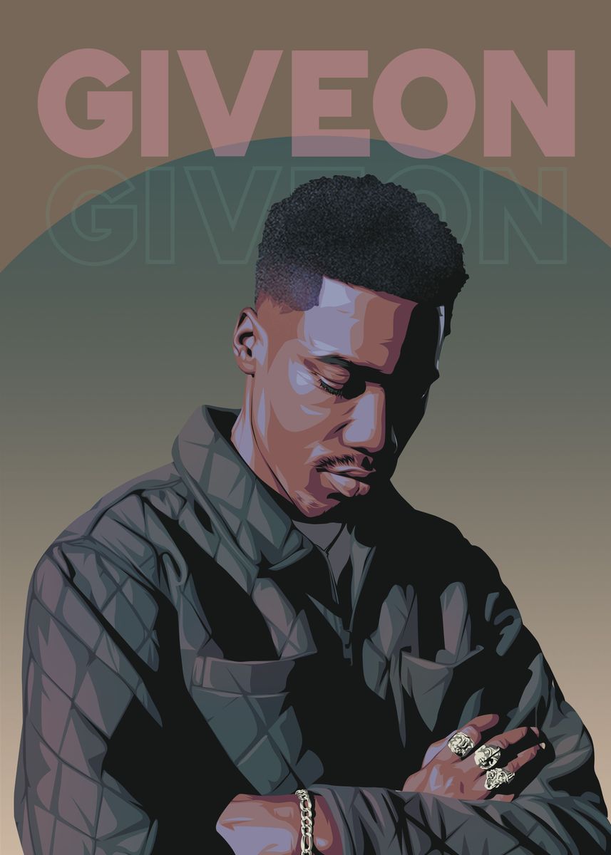'Giveon' Poster, picture, metal print, paint by Marrenz Antonio | Displate