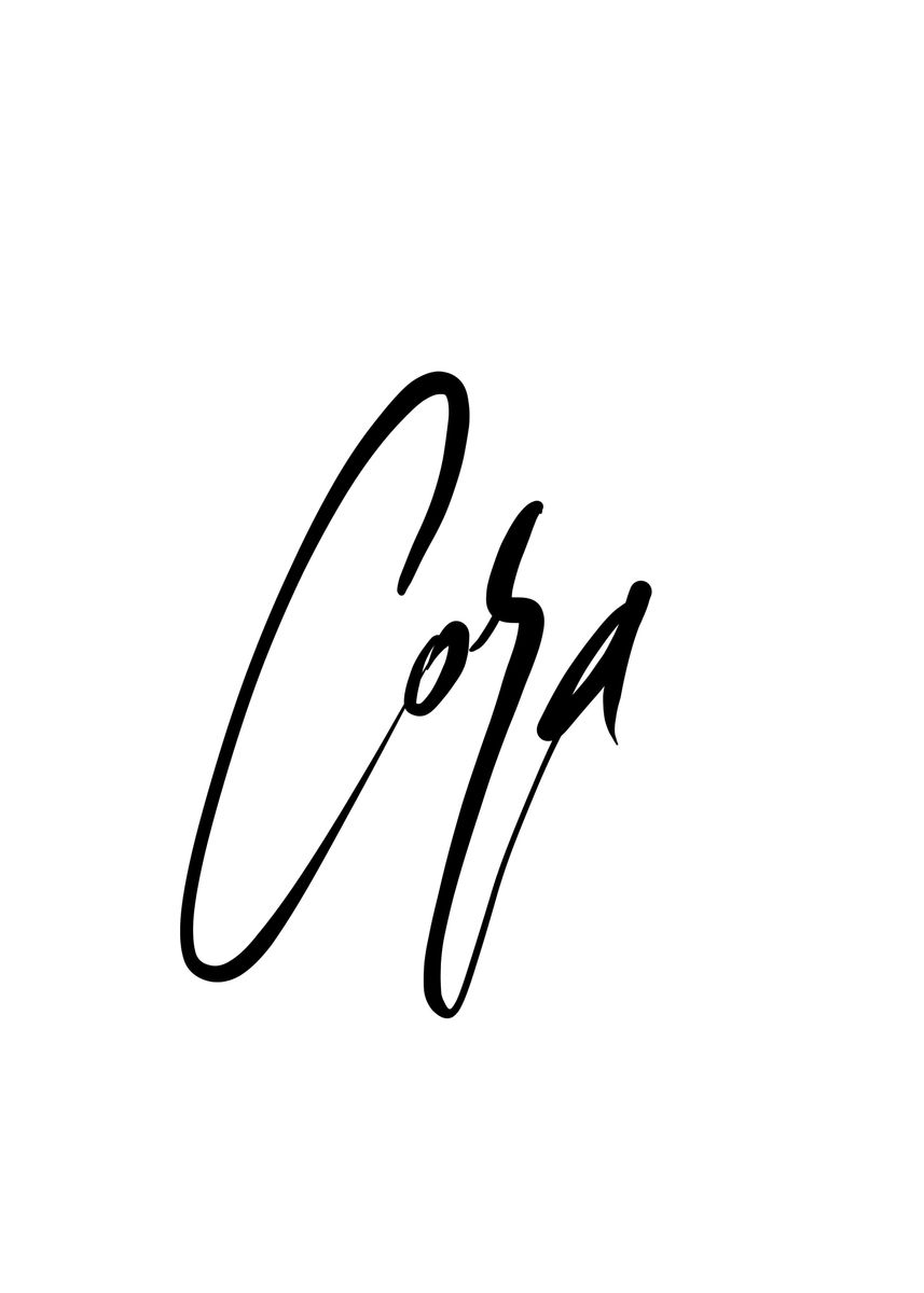 'Cora 4 letters girls name' Poster, picture, metal print, paint by ...