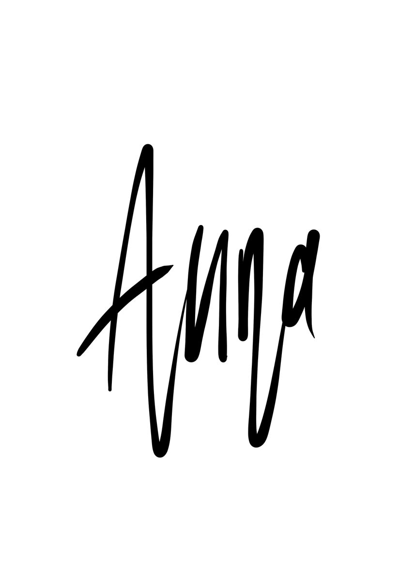 'Anna 4 letters girl name' Poster, picture, metal print, paint by ...