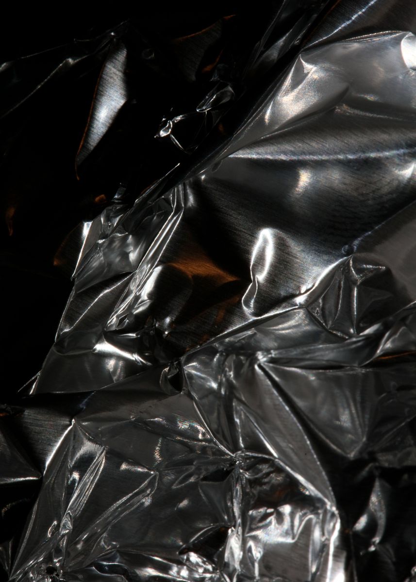 'Aluminum paper close up' Poster, picture, metal print, paint by ...