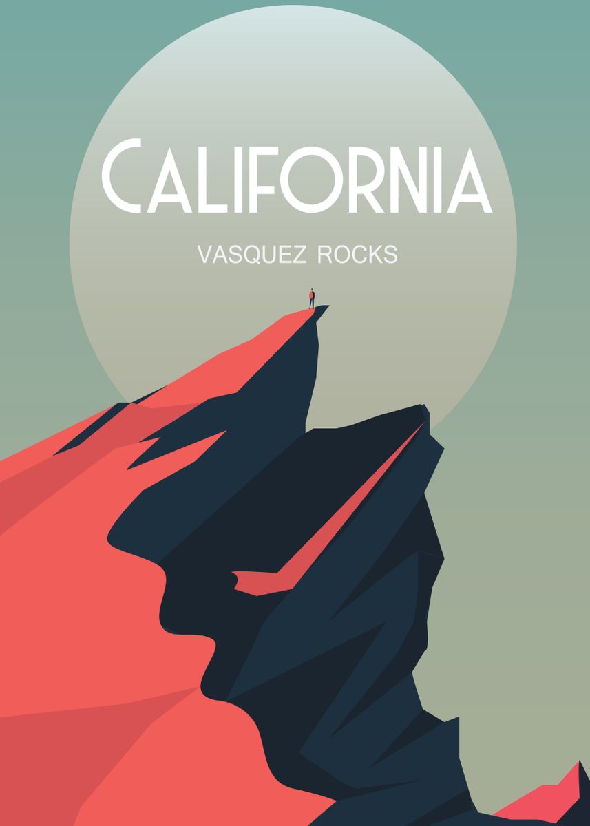 'vasquez rock' Poster by Caravan Studio | Displate