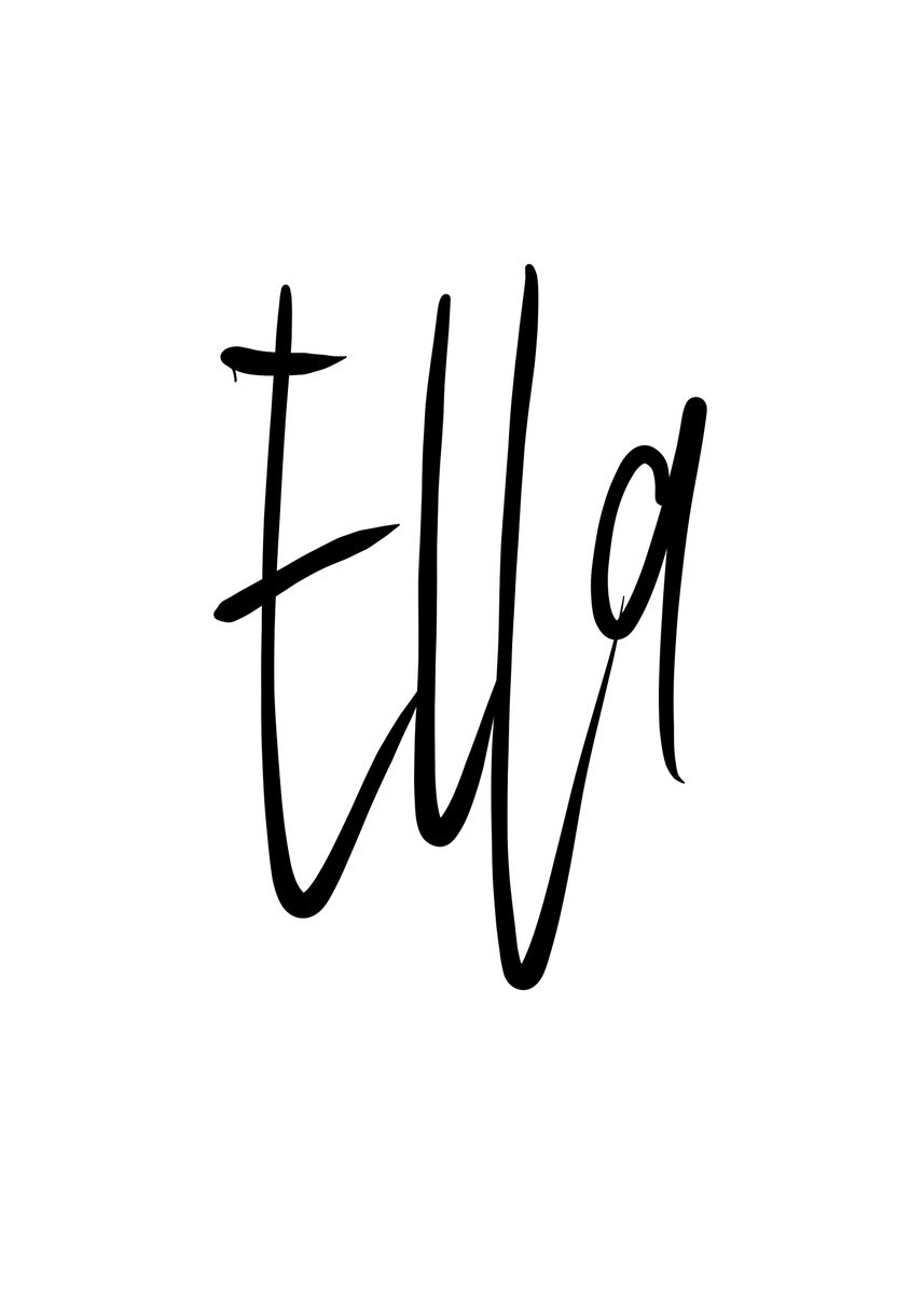 'Ella 4 letters girls name' Poster, picture, metal print, paint by ...