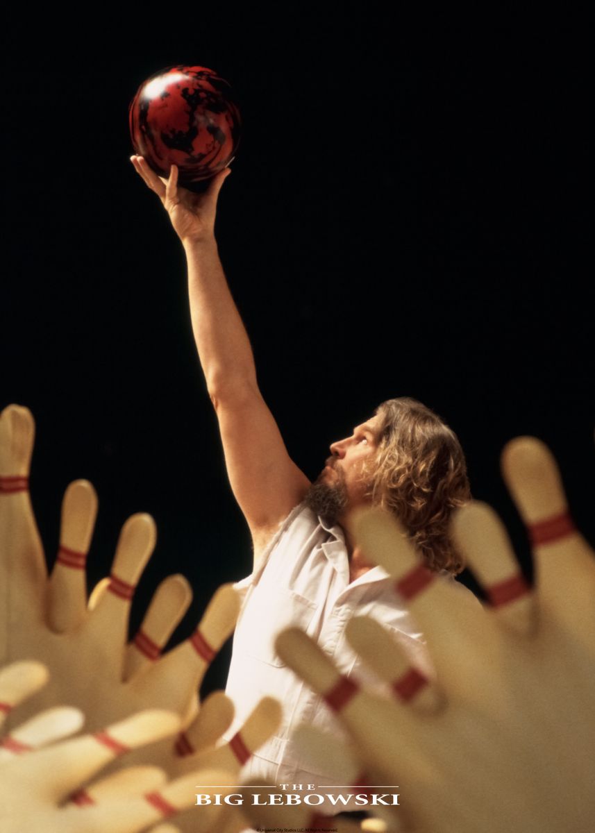 'Dude bowling' Poster, picture, metal print, paint by The Big Lebowski ...