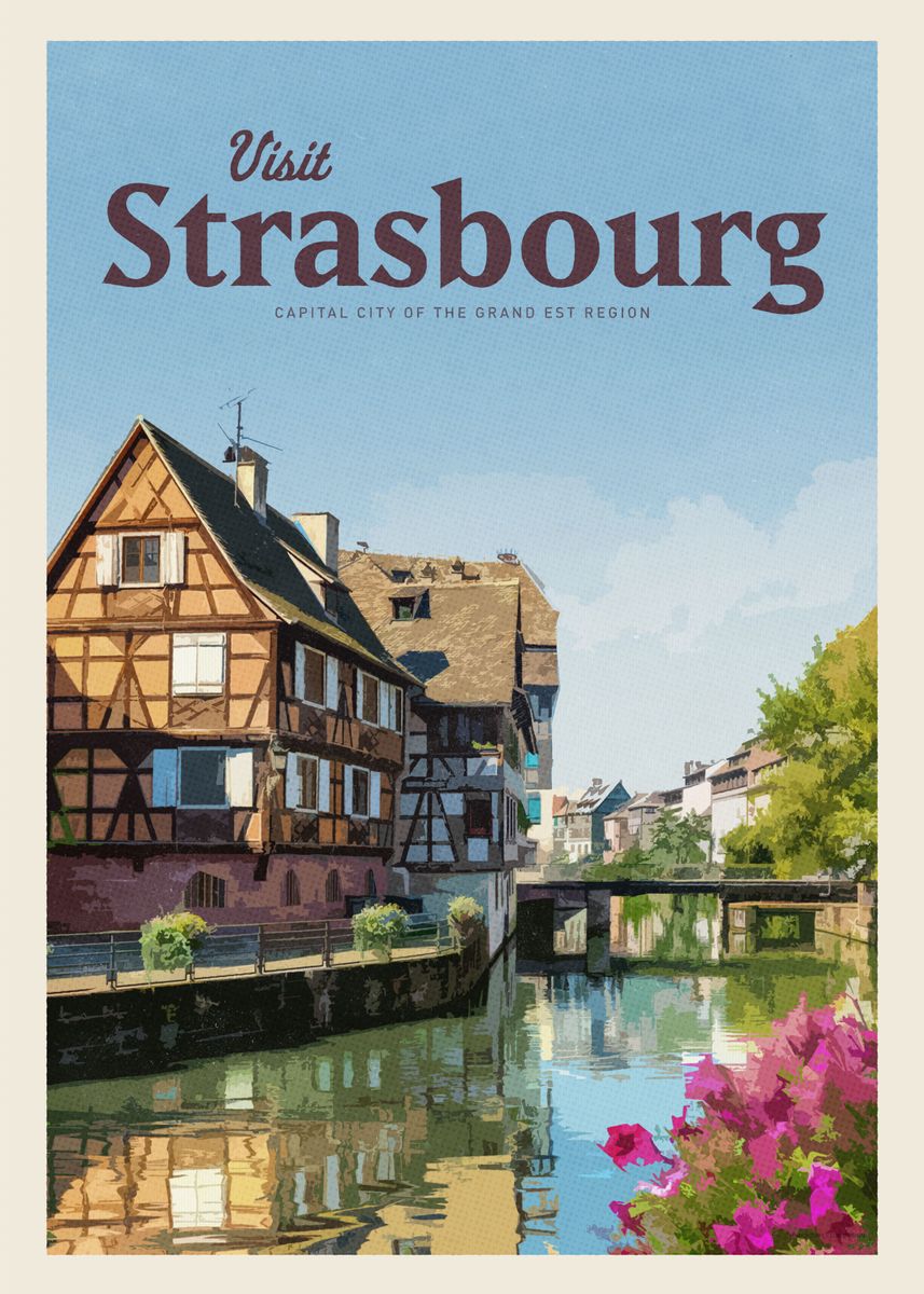 'Visit Strasbourg' Poster by Mercury Club | Displate