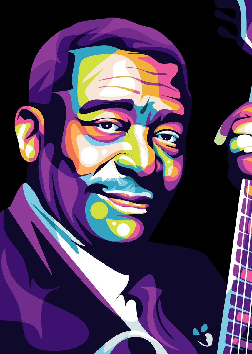 'BB King' Poster, picture, metal print, paint by Dede Wiradinata | Displate