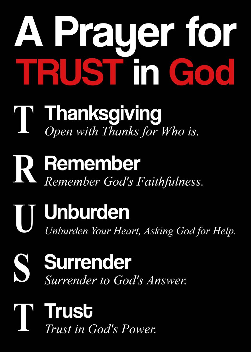 'A Prayer For Trust in God ' Poster by Viability Creative | Displate