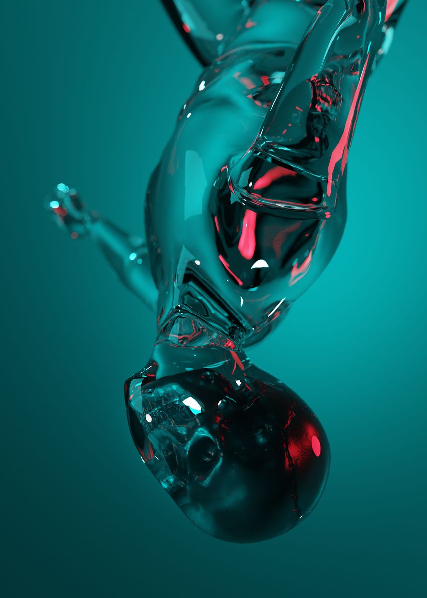 'Man of Glass' Poster, picture, metal print, paint by Mateusz ...