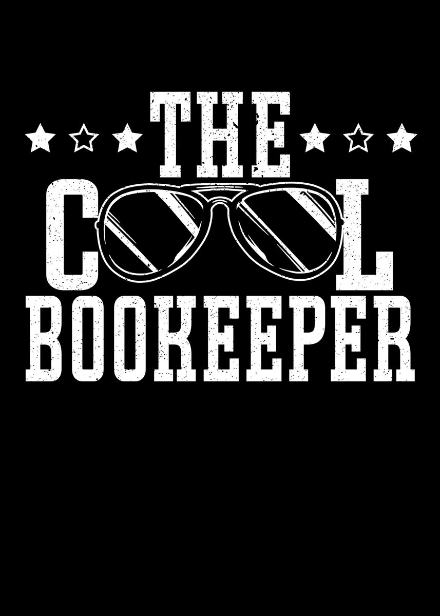 'The Cool Bookkeeper' Poster, picture, metal print, paint by NAO | Displate