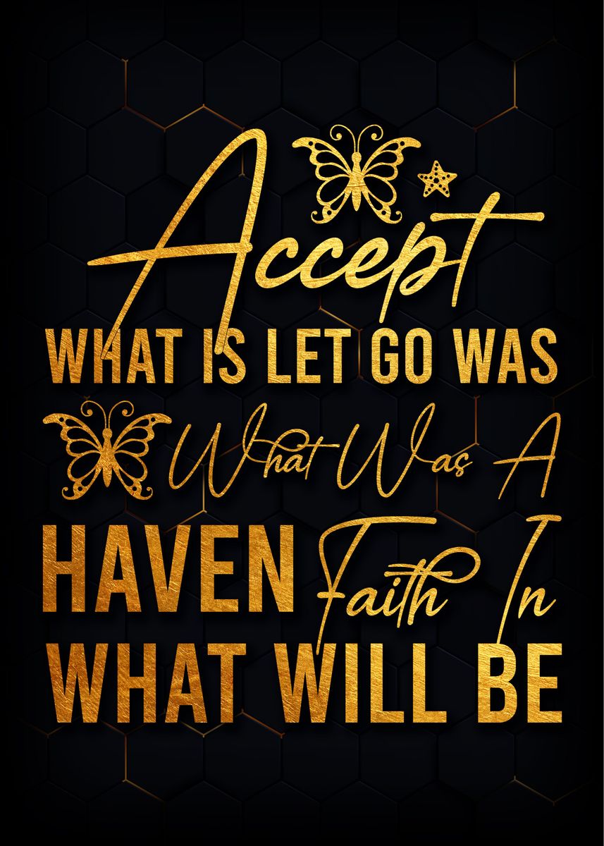 'Accept' Poster, picture, metal print, paint by Denis Siggers | Displate