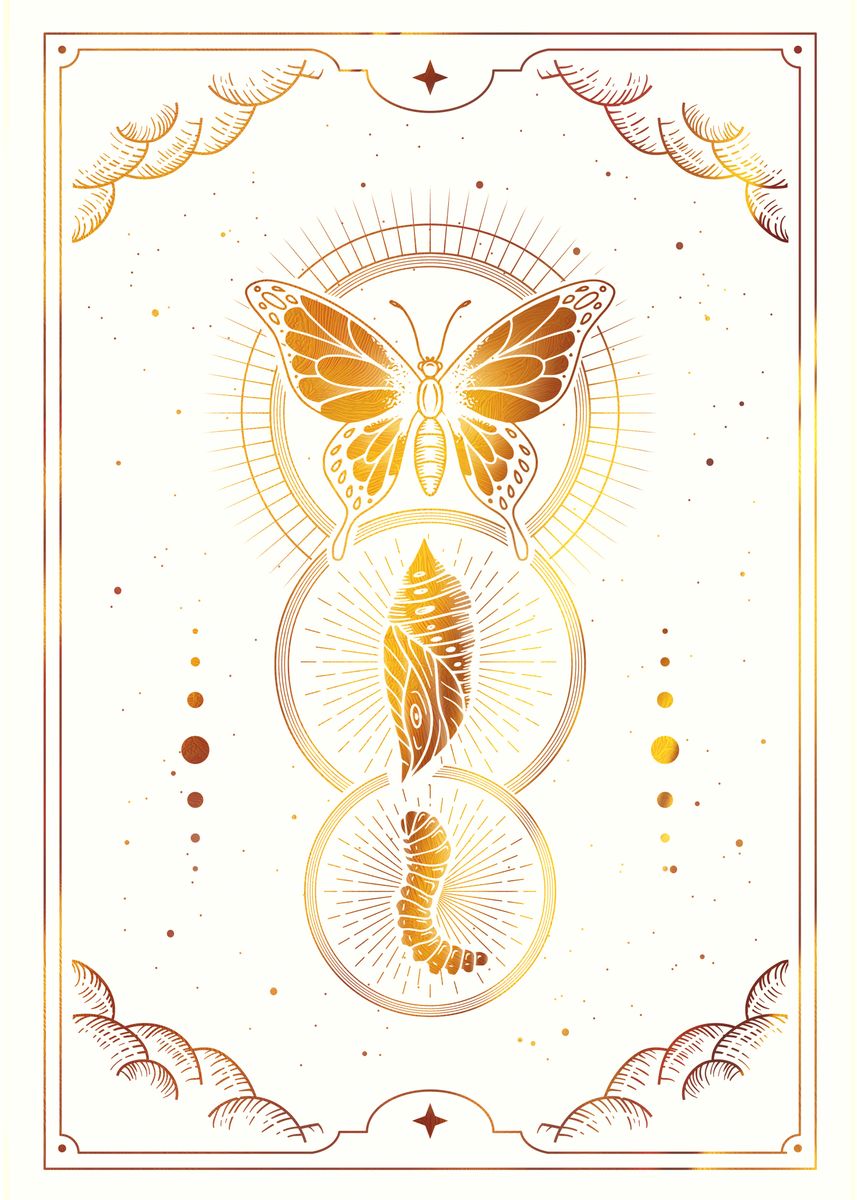 'Tarot Butterfly' Poster, picture, metal print, paint by Michael ...