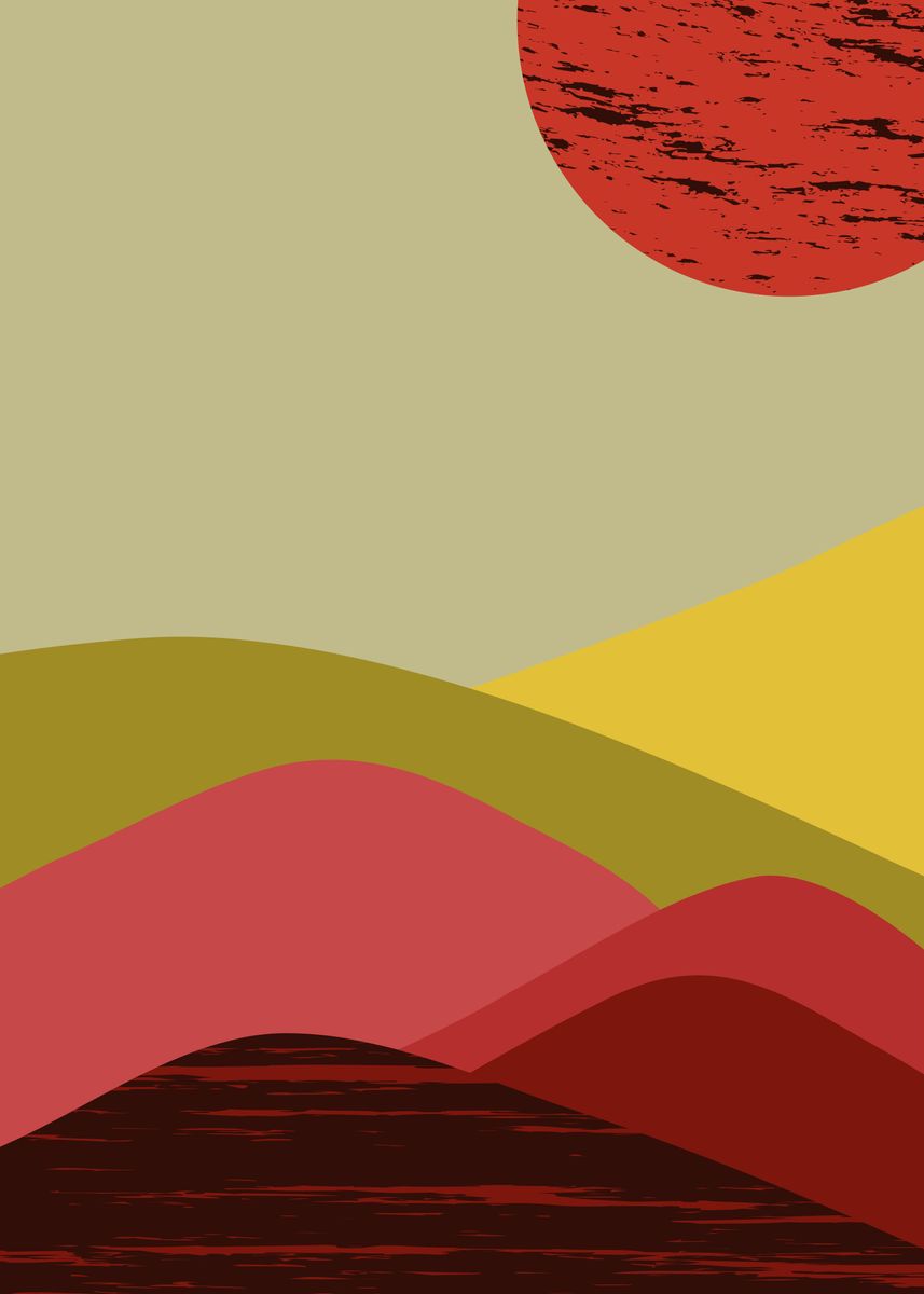 'Mountain layout design' Poster by Dadan Andriyana | Displate