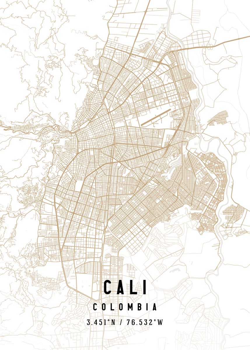 'Cali Colombia' Poster by Five Senses Art | Displate