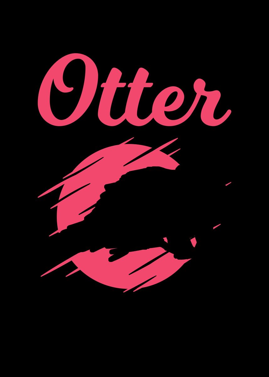 'Crazy Otter Lady Sea' Poster by FavoritePlates | Displate