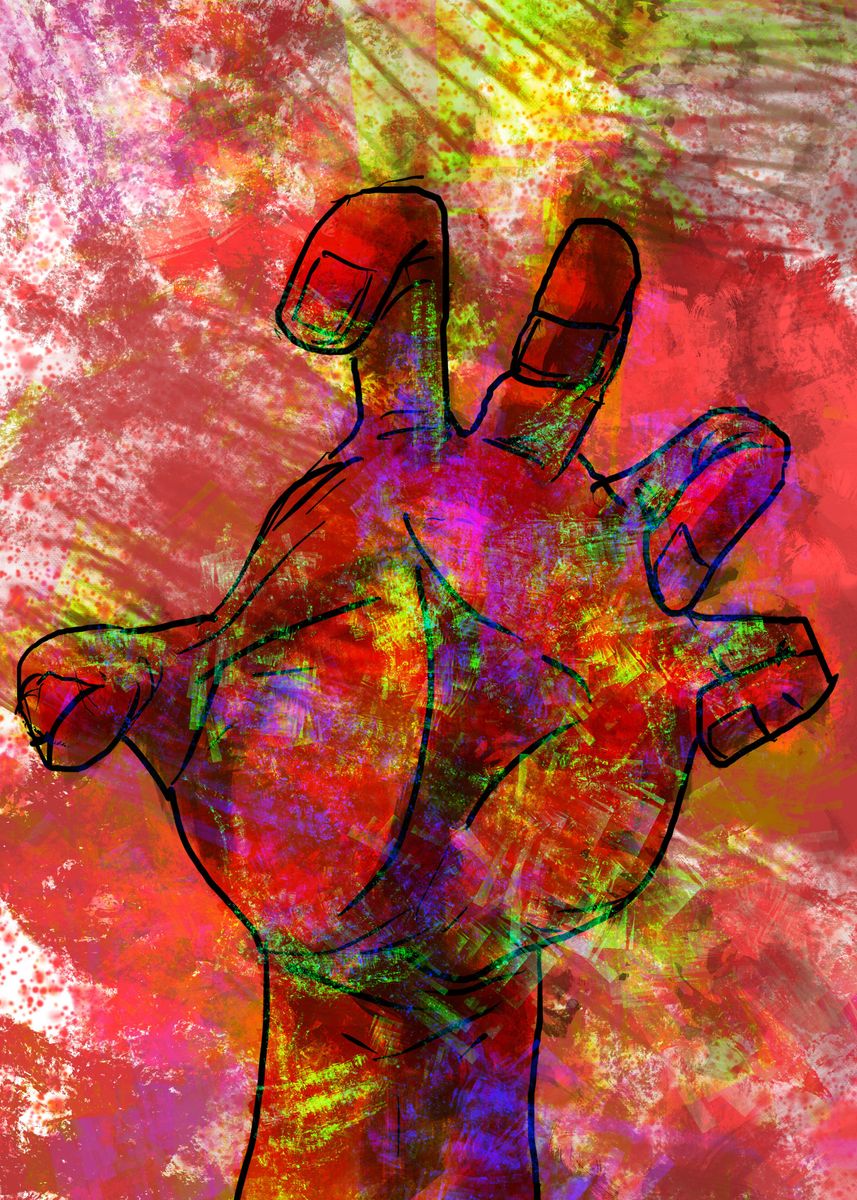 'Power Hand' Poster by sak57 khan | Displate