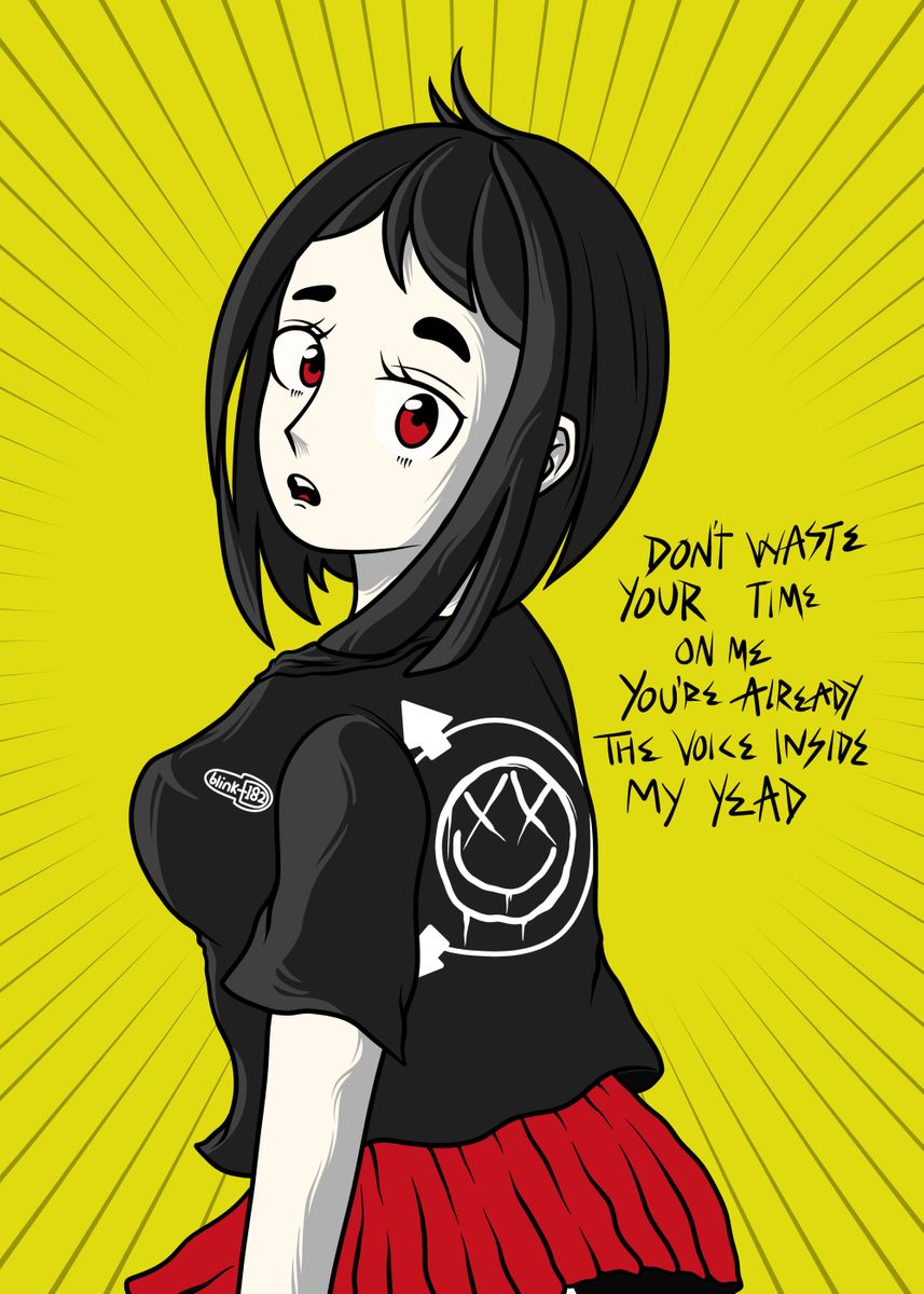 'Pop Punk Girl' Poster, picture, metal print, paint by MBLK | Displate