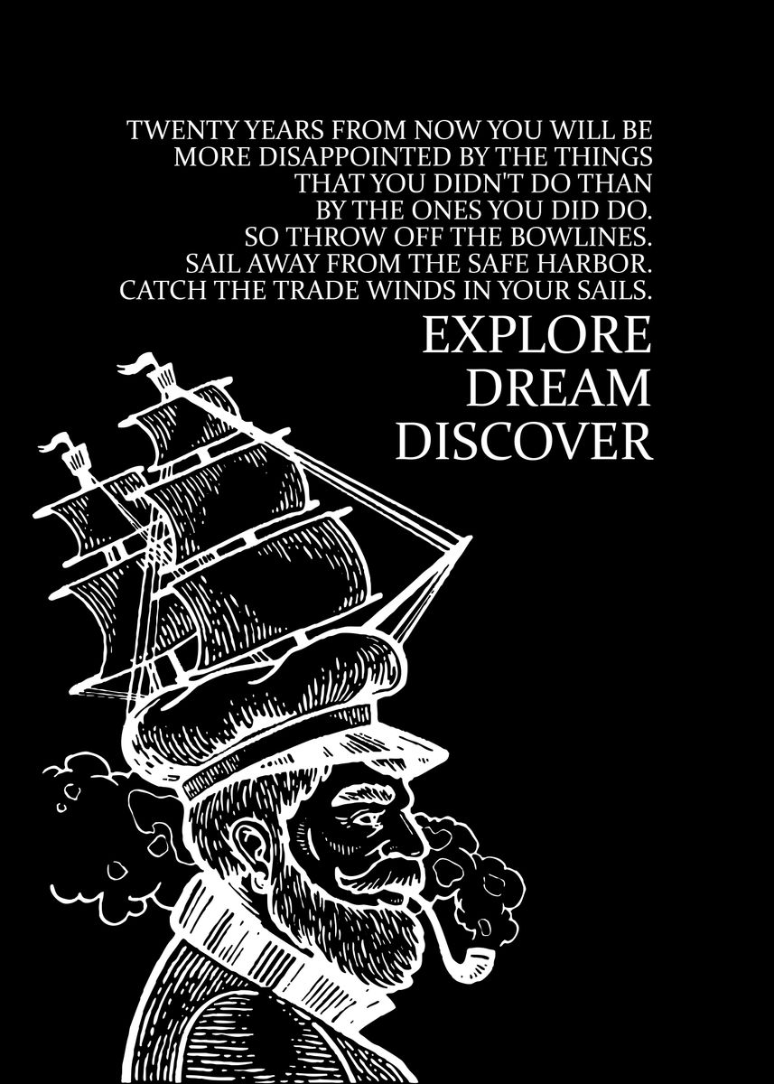 'Explore Dream Discover' Poster by ABConcepts | Displate