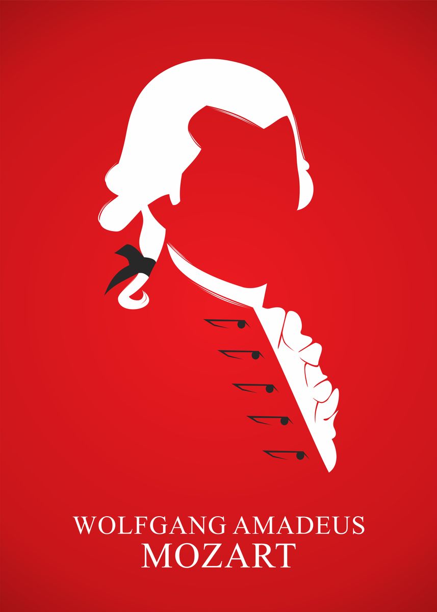 'Wolfgang Amadeus Mozart' Poster, picture, metal print, paint by Wahyu ...