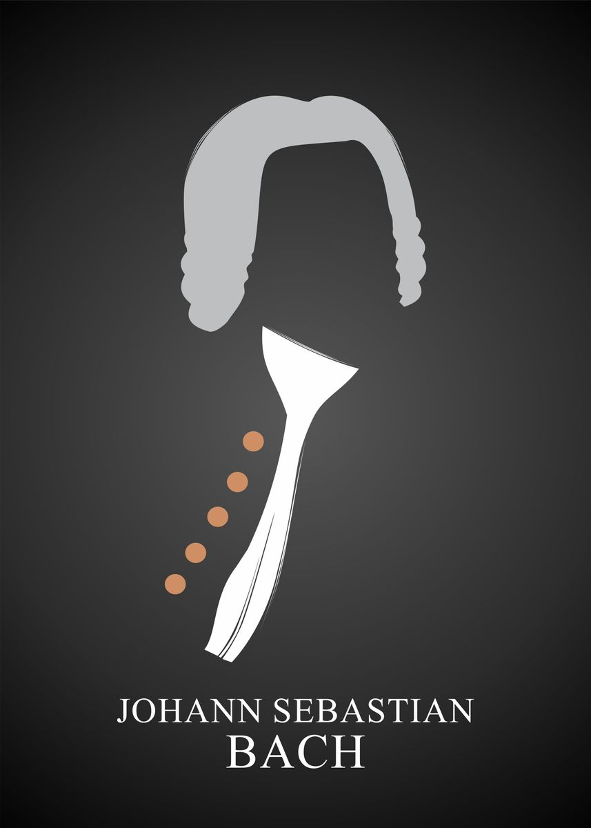 'Johann Sebastian Bach' Poster, picture, metal print, paint by Wahyu ...
