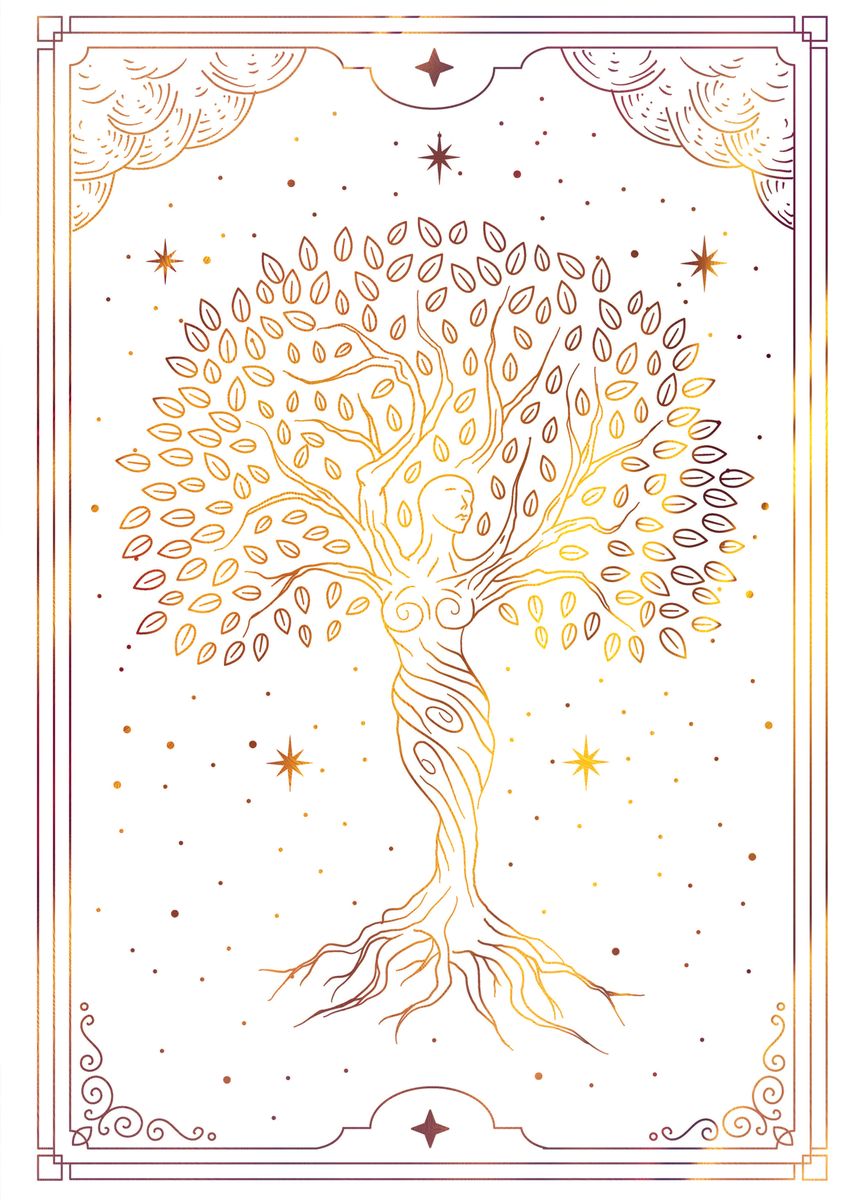 'Tarot tree of live' Poster by Michael Landsberger | Displate