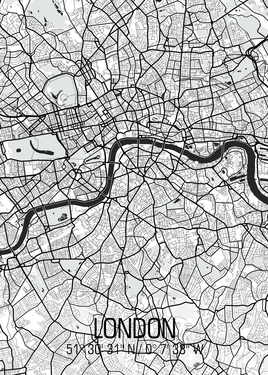 'London United States' Poster, picture, metal print, paint by Azlan ...