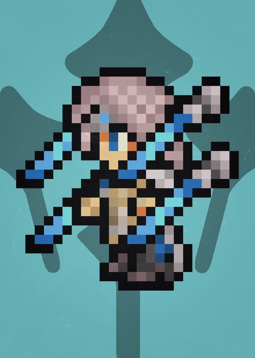'FF XIV Sage SGE Pixel' Poster, picture, metal print, paint by Ze Wiss ...
