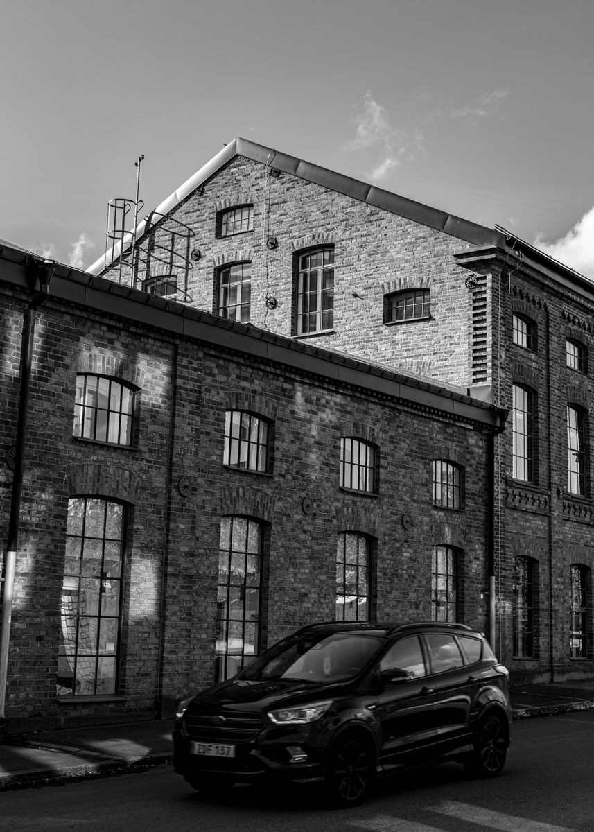 'BW Old Building' Poster, picture, metal print, paint by Tobias ...