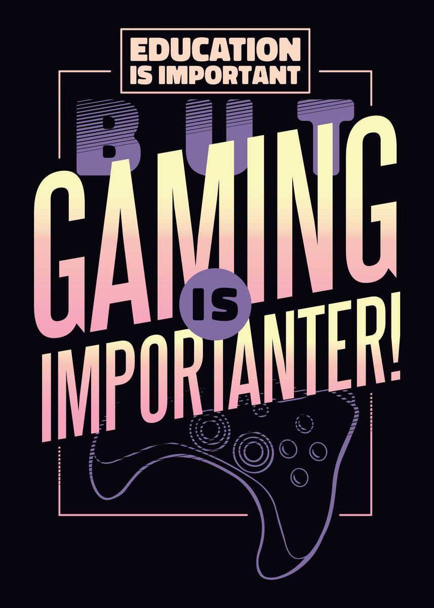 'Gaming' Poster, picture, metal print, paint by Adam | Displate