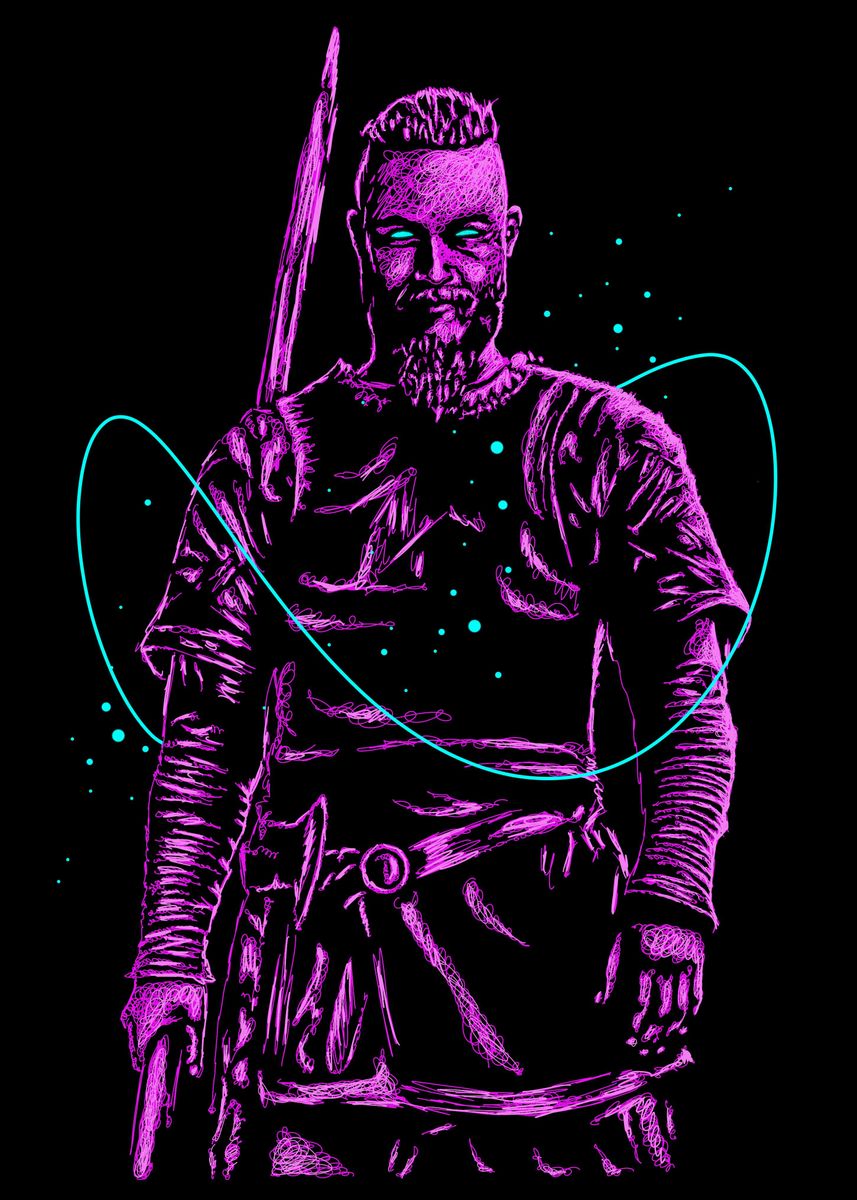 'Ragnar Bjorn Lothbrok Rolo' Poster, picture, metal print, paint by ...